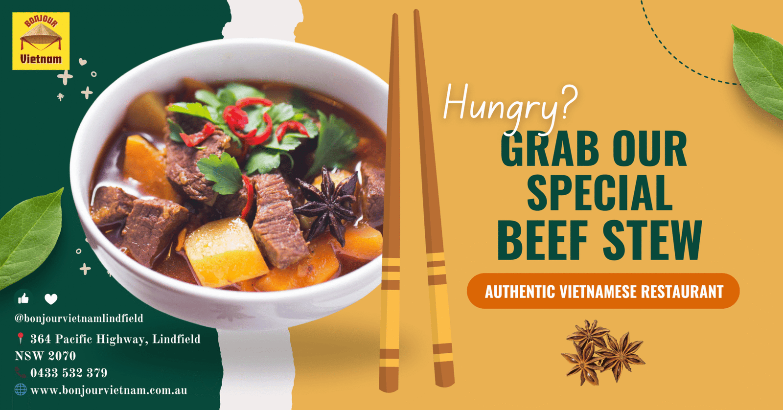 Menu - Bonjour Vietnam Restaurant - Lindfield